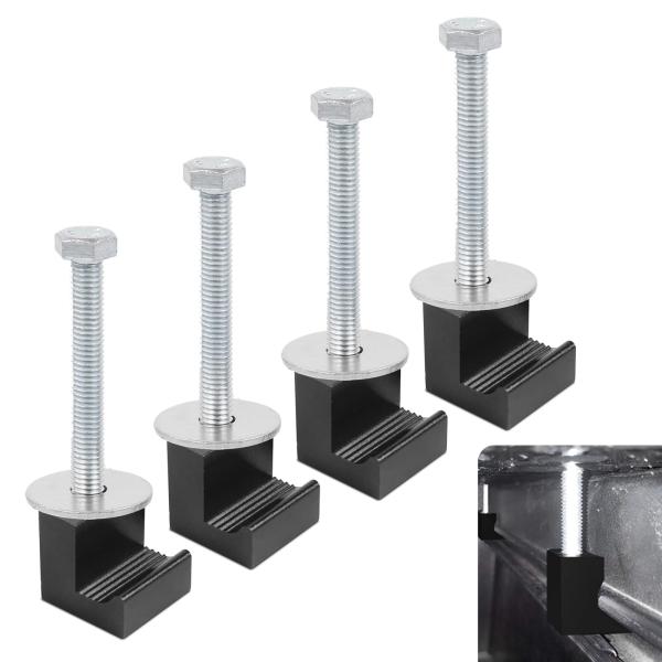 商品名: yvshy 4個 カートランクツールボックス取り付け固定キット 合金 + 304ステンレス鋼ねじ Jタイプ クロスタイダウンデバイス 修理交換アクセサリー ほとんどの車、ピックアップトラックに適しています (ブラック) yvshy...