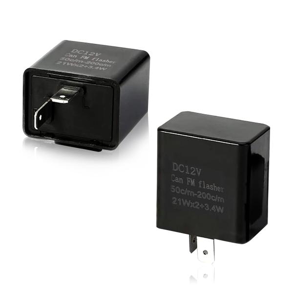 商品名:  JawGrew 2 PCS Car FM Plug and Play Flasher Relay, DC 12V 2-pin Adjustable Frequency Turn Signal Flasher Relay, Por...