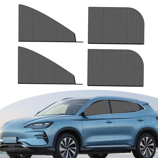 商品名: JawGrew 車用サイドウィンドウサンシェードキット 26.5インチ x 27.5インチ フロントサイドウィンドウガラス + 21.25インチ x 31.25インチ リアサイドウィンドウガラス 2層 通気性 車両断熱ネット SU...