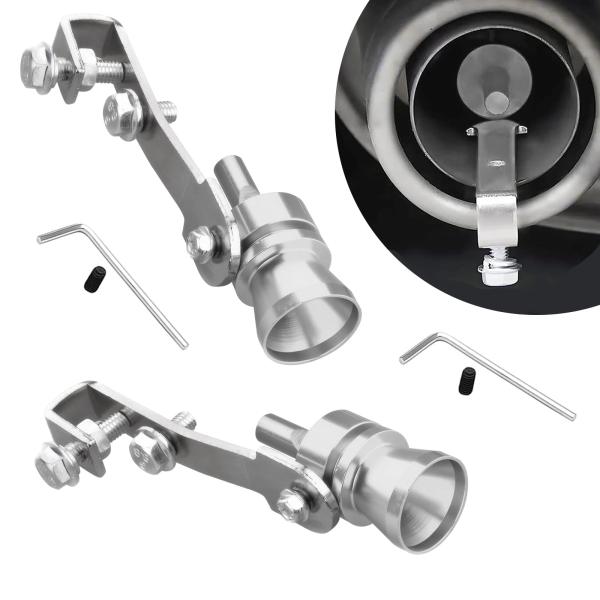 商品名:  Irinidig 2 PCS Car Exhaust Pipe Turbine Whistle Sound Enhancer, 4.05" x 2.32" Modified Exhaust Valve Sound Roar Si...