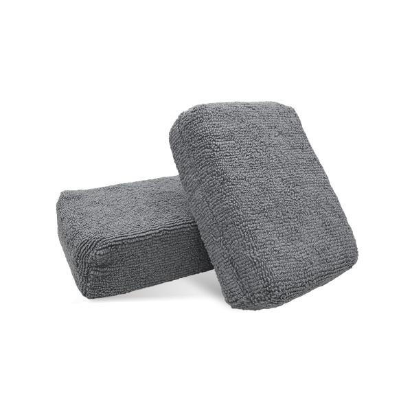 商品名: Yourkar 洗車アプリケーター 長方形マイクロファイバーアプリケータークリーニングパッド ワックス研磨用 ソフトプレミアムマイクロファイバースポンジ 洗車用 ユニバーサルカーアクセサリー (グレー) 2個 Yourkar 2 ...