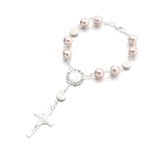 商品名:  Suvnie Car Rearview Mirror Rosary Beads, Auto Personalized Blessing Rear View Mirror Hanging Decor, Cross Rosary B...
