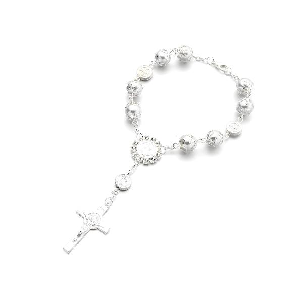 商品名:  Suvnie Car Rearview Mirror Rosary Beads, Auto Personalized Blessing Rear View Mirror Hanging Decor, Cross Rosary B...