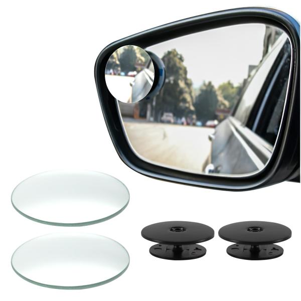 商品名:  Ongfuwu 2PCS Blind Spot Mirror, Round HD Glass Frameless Convex Rear View Mirror, 360 Degree Adjustable Wide Angle...