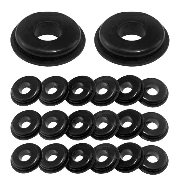 商品名: Sephile トレーラーハンドシェイクバルブガスケット 20個 防水 耐久性 ゴム製車両シーリングリング ポータブルバルブガスケット ユニバーサル自動車用ブレーキエアホース グロメットパーツ ほとんどの車に対応 (ブラック) S...