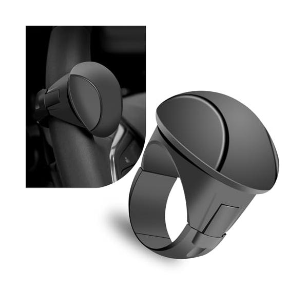 商品名: dawfall 1個 車用ステアリングホイールブースター、360度回転ハンドルノブ、滑り止めハンドルボール、ほとんどの車に適しています (ブラック) dawfall 1 PC Car Steering Wheel Booster,...