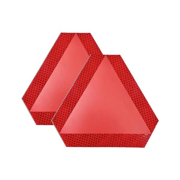 商品名:  Sylvil 2 PCS Slow Moving Vehicle Sign, 8×7 Inches Reflective Slow Moving Vehicle Triangle Sticker, Diamond Grade R...