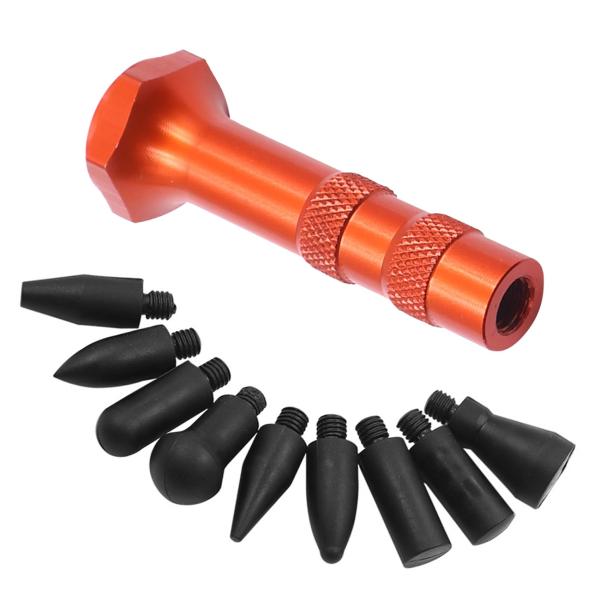 商品名: 10個 車のへこみプーラー、車のへこみ修理ペイントレス除去ツール、ステンレススチールタップダウンペンラバーハンマーバルジ修理、ユニバーサル自動車ボディDIY修正キット 10PCS Car Dent Puller, Car Dent...