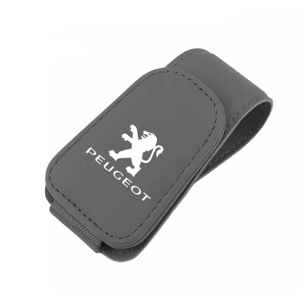 商品名:  DAPHGL Car Sunglasses Holder for Peugeot 308 408 508 2008 3013008 4008 5008, Magnetic Leather Eyeglass Hanger Clip...