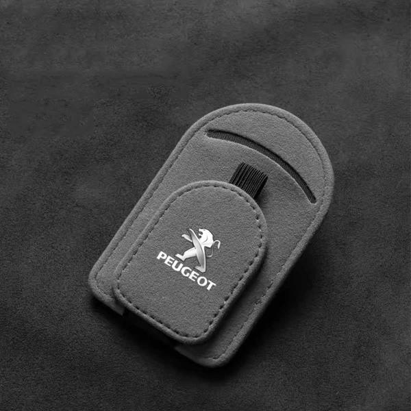 商品名:  DAPHGL Car Sunglasses Holder for Peugeot 2008 3008 4008 5008 206 208 408 407 308, Magnetic Leather Eyeglass Hanger...