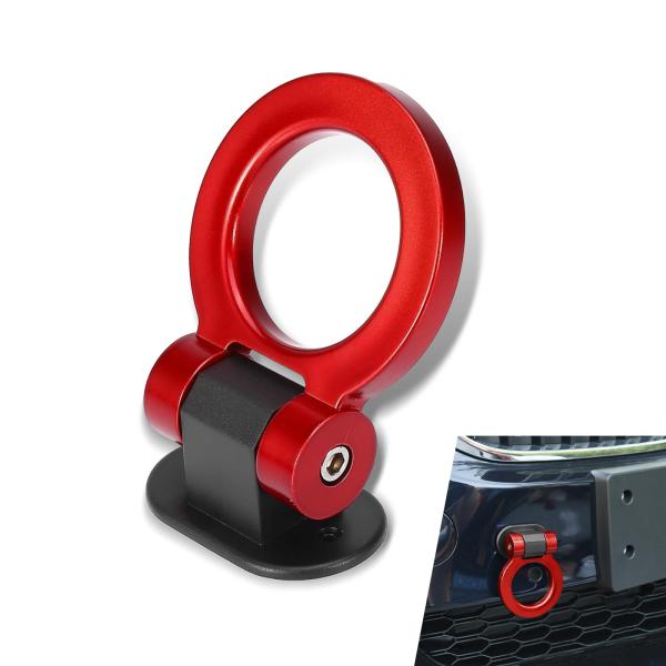商品名:  icykale 1 PC Car Towing Trailer Hook, 2.8" x 4.3" ABS Round Bumper Trailer Pull Ring with 0.9" x 2.6" L-type Wrenc...