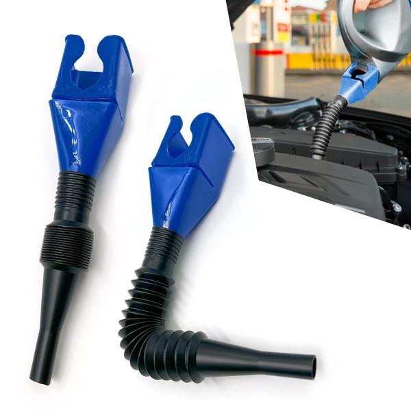 商品名: getfay 車用プラスチック給油漏斗 2個 8.1インチ x 1.75インチ ハンズフリー 漏れ防止 こぼれ防止 燃料充填ツール 多機能 格納式 折りたたみ式 ポータブル漏斗 車 オートバイ用 ユニバーサル (ブルー) getf...