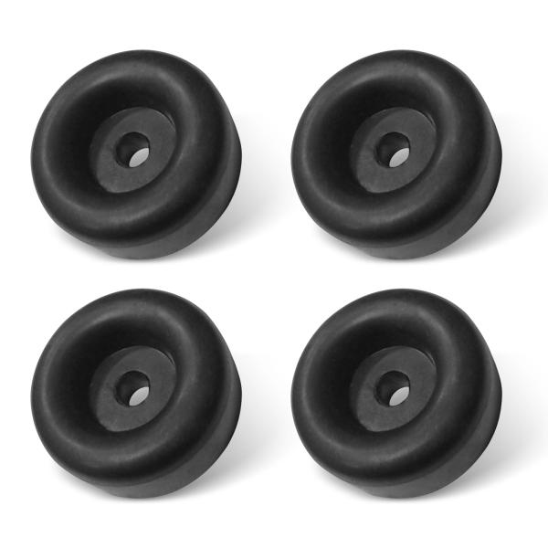 商品名: Irinidig 車用バンパーショックアブソーバーパッド 2.5インチ トレーラーランプ ドアバンパー ラウンドラバー 遮音緩衝保護パッド 7/16インチの穴付き トラックドア トレーラー ランプドア用 (ブラック) 4個 Iri...