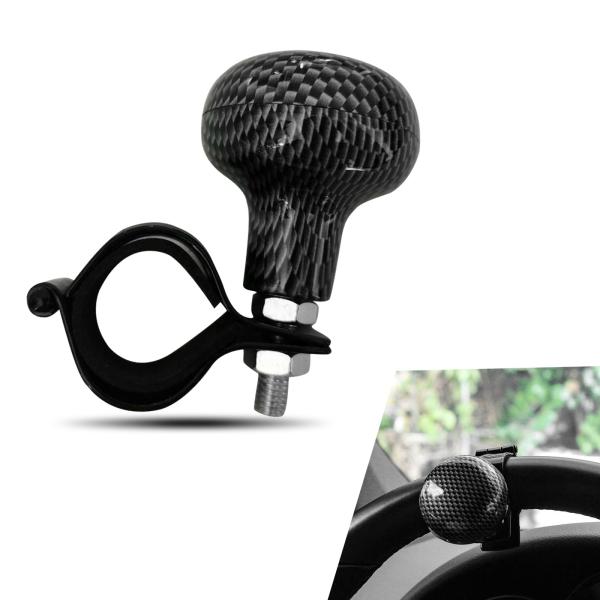 商品名: Irinidig 1 PC カーステアリングホイールブースター、調節可能なステアリングの労力を節約する片手操作ステアリングホイールノブ、ノンスリップ握りやすい回転ハンドル、自動車トラック用ユニバーサル(カーボンファイバーブラック)...