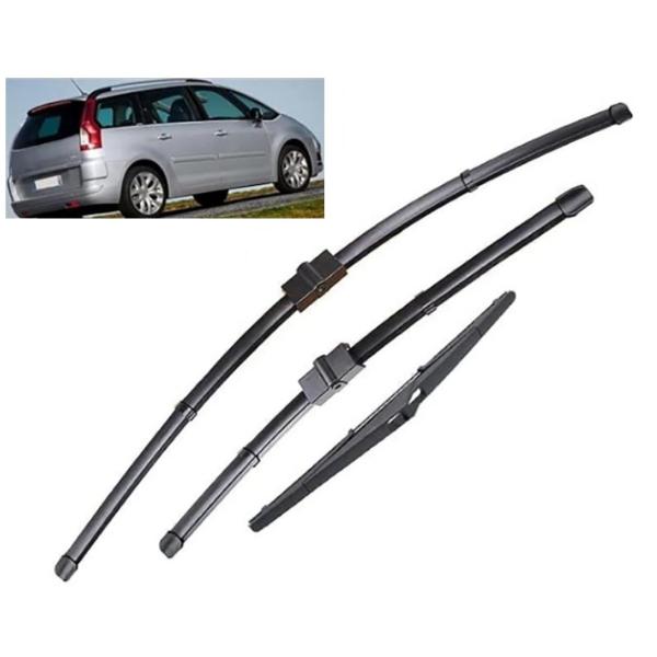 商品名:  3Pcs Windscreen Brushes Washer Replacement Parts Car Front Rear Wiper Blades Compatible with Citroen C4 Picasso 20...