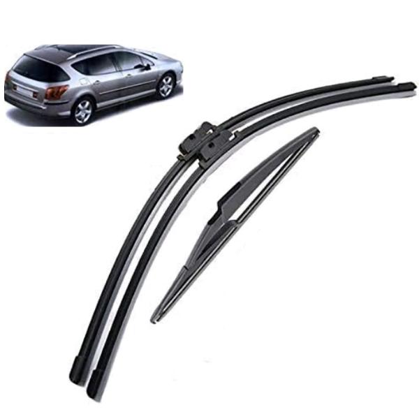 商品名:  3Pcs Windscreen Brushes Washer Replacement Parts Car Front Rear Wiper Blades Compatible with Peugeot 407 Estate 40...