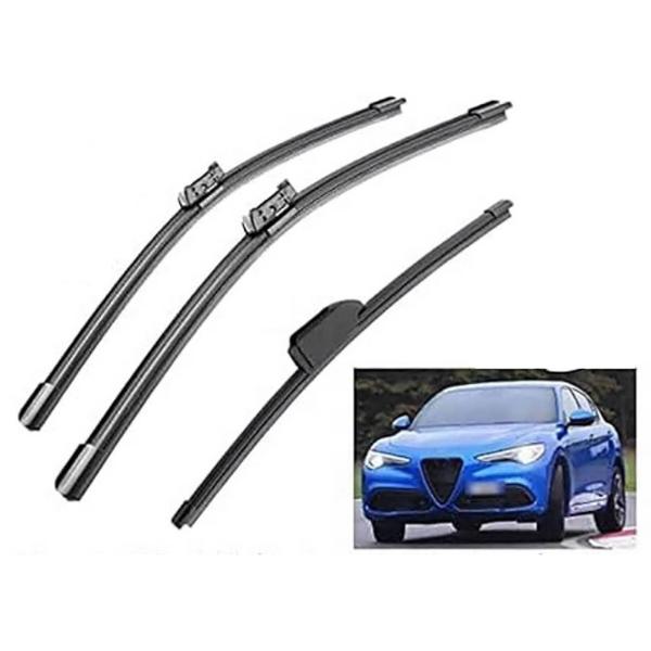 商品名:  3Pcs Windscreen Brushes Washer Replacement Parts Car Front Rear Wiper Blades Compatible with Alfa Romeo Stelvio Ti...