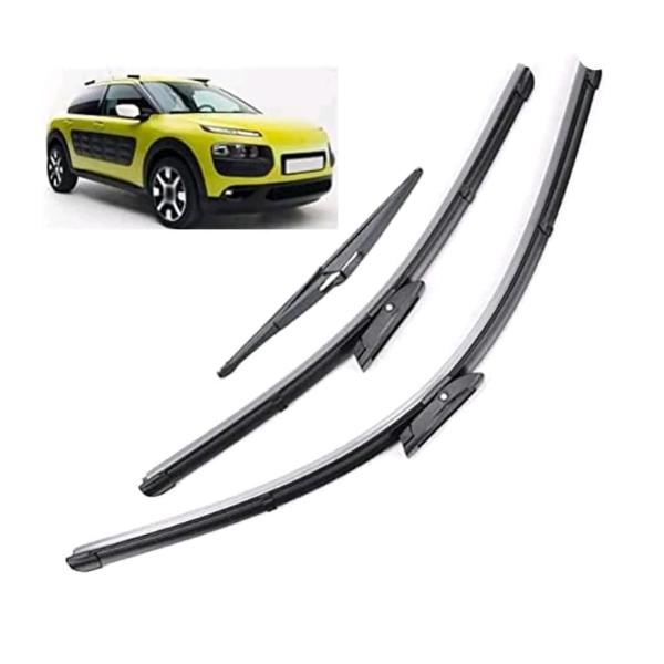 商品名:  3Pcs Windscreen Brushes Washer Replacement Parts Car Front Rear Wiper Blades Compatible with Citroen C4 Cactus 201...