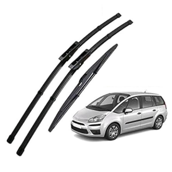 商品名:  3Pcs Windscreen Brushes Washer Replacement Parts Car Front Rear Wiper Blades Compatible with Citroen C4 Grand Pica...