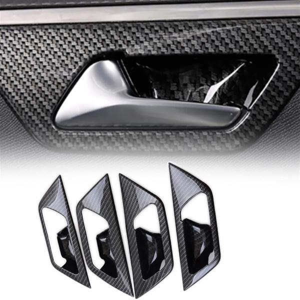 商品名:  Carbon Fiber Look Interior Inner Door Handle Catch Cover Trim Inserting Decal Panel Car Accessories for Peugeot 30...