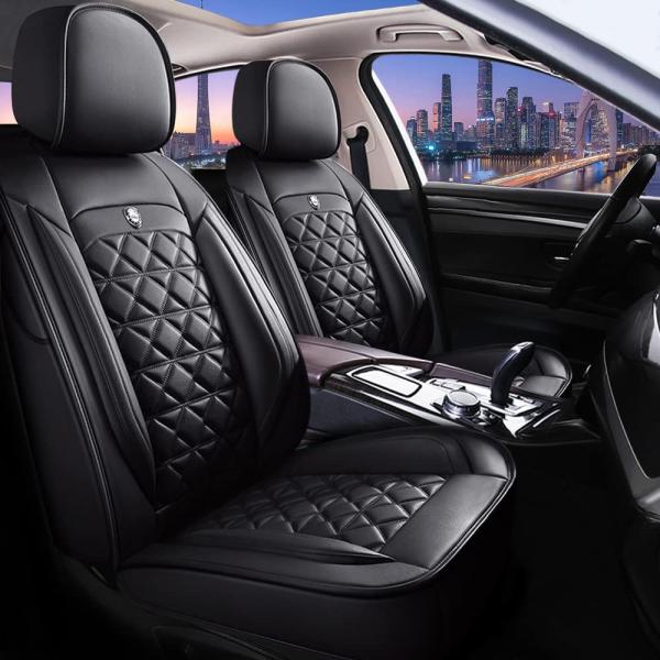 商品名: Jialuode カーシートカバー シトロエン C4 サボテン 2014-2020 自動車用フロントリア5シートフルセットフェイクレザークッションプロテクター、ブラックタイプ10 Jialuode Car Seat Covers ...