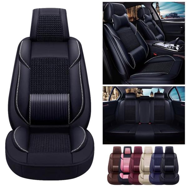 商品名: Jialuode カーシートカバー シトロエン C4 サボテン 2014-2020 自動車用フロントリア5シートフルセットフェイクレザークッションプロテクター、ブラックタイプ2 Jialuode Car Seat Covers f...
