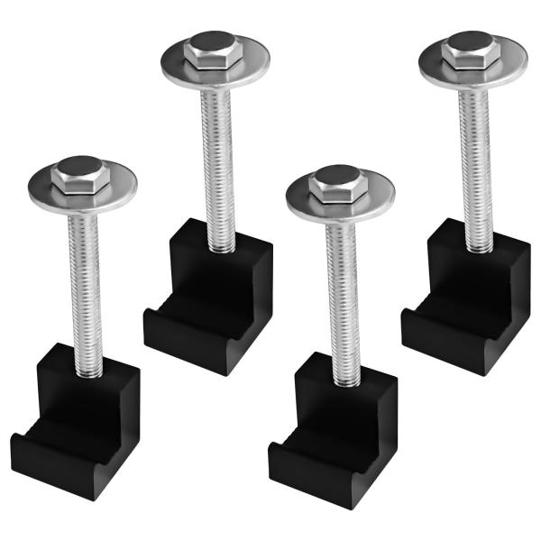 商品名: QBOONPT トラックツールボックス取り付けキット 固定ナット、トラックの荷台用トラックツールボックス、アルミニウム製アロマウントJフック、クロスオーバータイダウン、固定ツールボックス用(ブラック) QBOONPT 4PCS T...