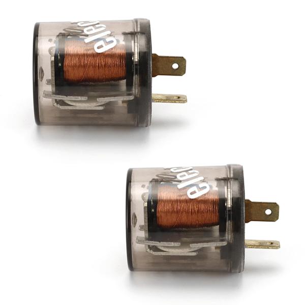 商品名: Sephile 自動車用丸型ウィンカーフラッシャーリレー、1.75インチ x 1.35インチ 12V 20A 2ピン 防水難燃性ハウジング 高速フラッシャーリレー、非破壊取り付けアクセサリー(透明) 2個 Sephile 2 PC...