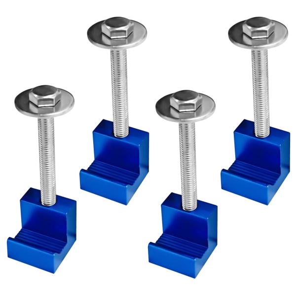 商品名: QBOONPT トラックツールボックス取り付けキット 固定ナット、トラックの荷台用トラックツールボックス、アルミニウム製アロマウントJフック、クロスオーバータイダウン、固定ツールボックス用4個(ブルー) QBOONPT 4PCS ...