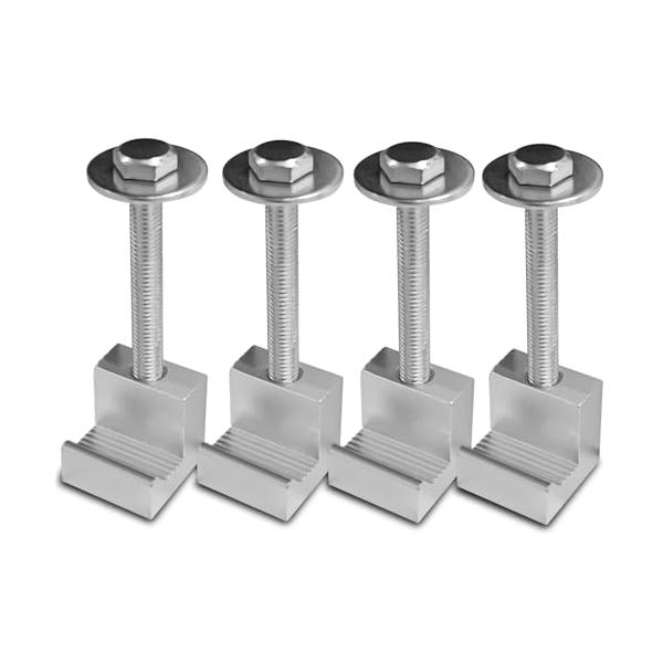 商品名: Hirificing トラックツールボックス取り付けキット Jフック トラッククロスオーバーツールボックス トラックの荷台用 アルミニウム製 ピックアップツールボックス レール取り付けキット 固定ツールボックス用 固定ナット付き ...