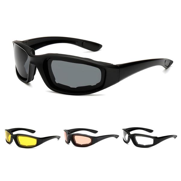 商品名: Yourkar オートバイライディングゴーグル サイクリングサングラス ソフトパッド付き 防風サイクリングゴーグル バイクアクセサリー (グレー) Yourkar Motorcycle Riding Goggles, Cyclin...