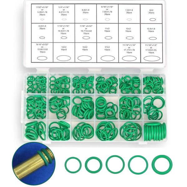 商品名:  270PCS O Ring Assortment Kit, Rubber Seal Gasket Washer Set, Car Air Conditioning AC Sealing ORings for A/C Profes...