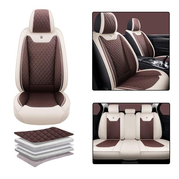 商品名:  Xunmate Car Seat Covers for Citroen C4 Cactus 2014-2020 Front Rear Full Set 5-seat PU Leather Waterproof Protectio...