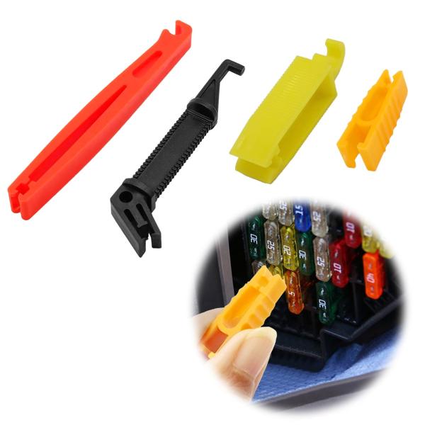 商品名:  4 Piece Blade Glass Fuse Insertion Puller Set Plastic Fuse Removal Kit, Mini Automotive Fuse Insertion and Removal...