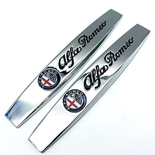 商品名:  WTFHSO 2pcs Car Emblems Sticker for Alfa Romeo 4C 8C 156 Giulietta Spider Giulia 159, Car Emblem Badge Sticker, Ba...