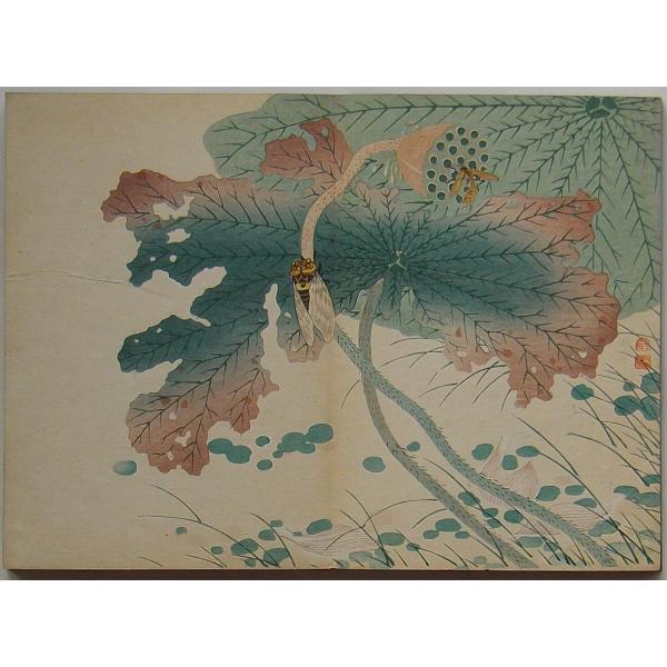 森春渓画 村上勘兵衛 200×140 折帖　木版色摺り　褪色ナシ、状態良  明38