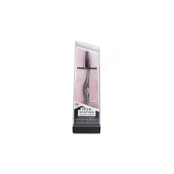 Stainless Steel Brow Shaping Scissors＆Brush（Studio Collection）。【2pcs】【Tweezerman - Accessories - Brow Shaping Scissors &...