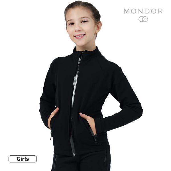 MONDOR（モンドール）ジャケット 1010POWERFLEX kids jacket裏側起毛素材で暖かく、伸縮性に優れたジャケット。表面はさらりとした手触りです。肩周りがスムーズに動かせるラグランスリーブ。体にピッタリとフィットし動きや...
