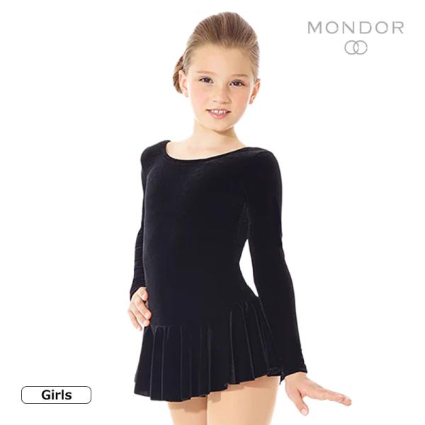 MONDOR（モンドール）ドレス 2850MARA - Examination Dressシンプルなベルベットドレス。長袖デザインと美しく広がるフルスカートが、クラシカルで美しいシルエットを実現しました。内側にはシェルフブラとインナーパンツ...