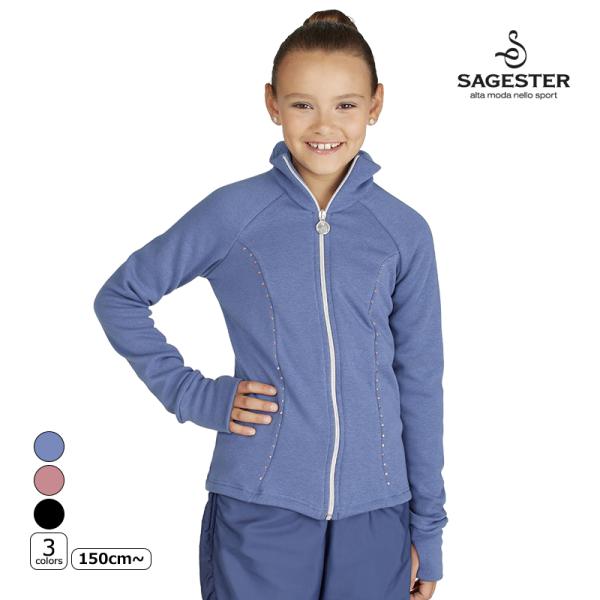 SAGESTER（サジェスター）ジャケット 225 レディースJacket with furry fabric inside and crystals柔らかく暖かい素材のスケートジャケット。生地の内側はファー仕様で非常に肌触りがよく、フィッ...