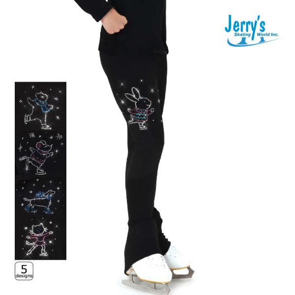 Jerry's（ジェリーズ）パンツ S170Skating Critter Crystal Leggingフリース素材を使用したスケートレギンス。厚手ながらも軽量で、保温性に優れています。ウエスト部分は伸縮性が良く、裾はスケート靴のかかと部...