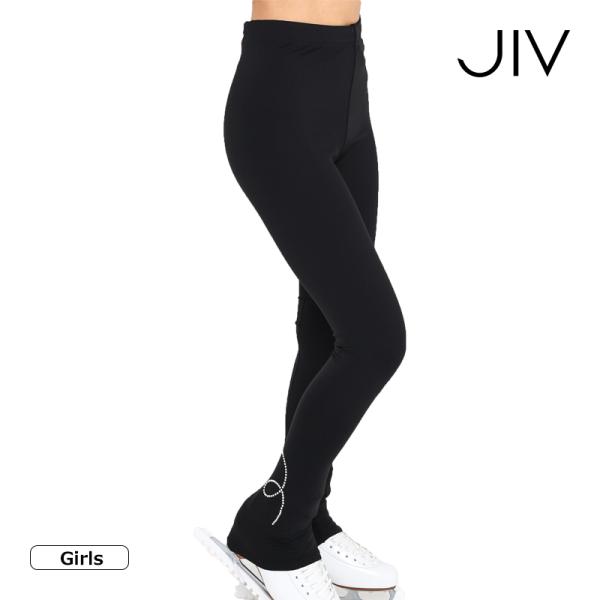 JIV Sportパンツ LOOP（ループ）フィギュアスケートのループからインスピレーションを得たラインスストーンデザインのパンツです。縦横斜めの4方向ストレッチで動きやすく、軽量で暖かく、通気性に優れた素材を使用しています。保温性に優れた...