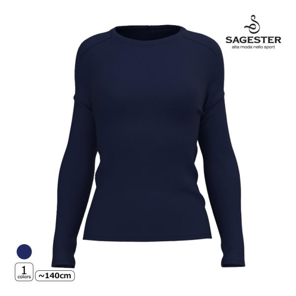 SAGESTER（サジェスター）トップス 016Long-sleeve Warm and soft ecological fleece T-shirt素材：ハイリーサーマル生産国：イタリア検索ワード：フィギュアスケート、ウェア、トップス、シンプル