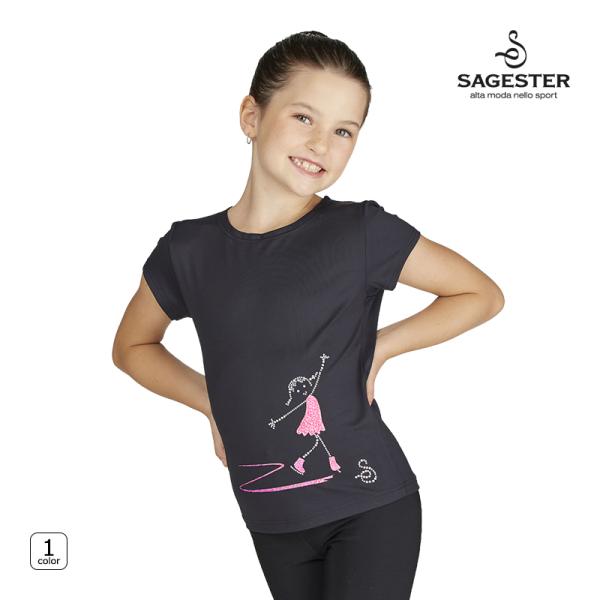 SAGESTER（サジェスター）トップス　091T-shirt with Ester print優れた品質の通気性のよいT シャツ。肌を涼しくドライに保ち、オンアイス・オフアイス共に大活躍。毛玉や摩擦に強く、傷みにくい素材を使用。優れた弾力...