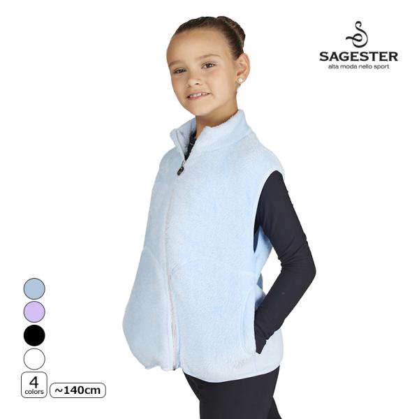 SAGESTER（サジェスター）ベスト 709Vest in furry fabricふわふわで暖かく快適なファー仕様のベスト。ソフトなフィット感でトレーニングウェアの上に着用でき、寒い気温から身を守るのに最適です。両サイドにはポケット付き...