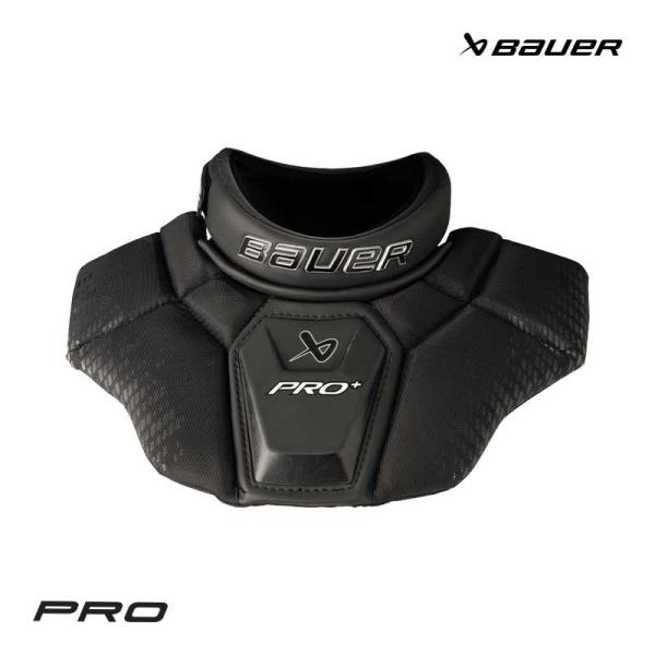 BAUER (バウアー)GKネックガード S25 PRO＋ SR◆BAUER 2026-2027モデル◆BAUER PRO+ ゴーリーネックガード（非認証モデル）は、クリーズでのプレーにおける首・鎖骨周辺の保護を追求しました。デュアルレイヤ...