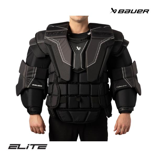 BAUER (バウアー)GKチェスト&amp;アーム S26 ELITE INT肩部素材：HD（高密度）フォームアーム素材：モールドフォーム（RVH プロテクション搭載）アームフローター：ダイナミック 3ポイント フレックス検索ワード：アイ...