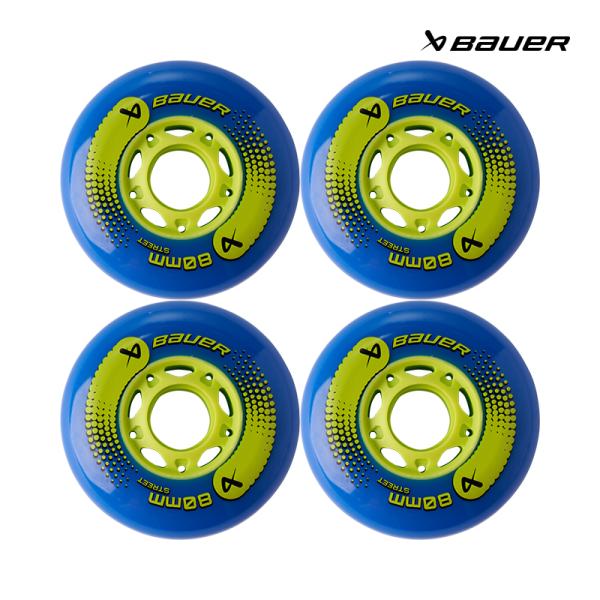 BAUER（バウアー）ウィール S25 STREET 82A（4ヶ入）高い耐久性を誇るアウトドア用ウィールです。アスファルトやコンクリートでの使用に適しています。硬さ：82A検索ワード：インラインスケート、ウィール、ホイール、アウトドア用
