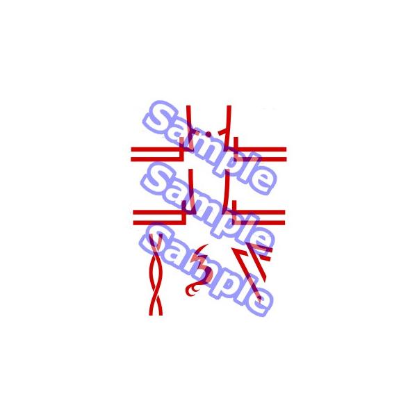 【セット内容】タトゥーシール／練習用ミニシール／説明書Fateシリーズ　ギルガメッシュ　コスプレ用タトゥーシールシートサイズ：A4 x 3枚背中部分：約20cm x 約25cm x 2個胸部分：約20cm x 約23cm x 2個左下腹部：...