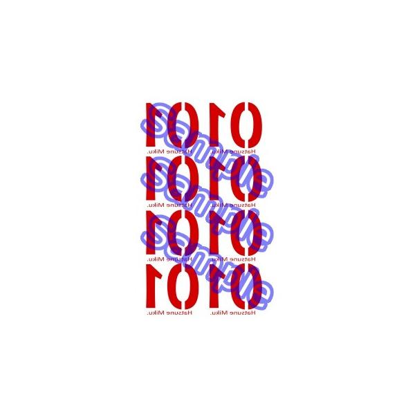 【セット内容】タトゥーシール／練習用ミニシール／説明書VOCALOID　ボーカロイド　初音ミク　コスプレ用タトゥーシールシートサイズ：A5寸法：約5cm x 約5cm使用回数：8回分